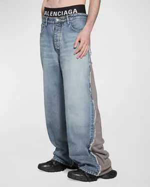 Balenciaga Hybrid Baggy Pants - 4012 Pale Blue | Editorialist